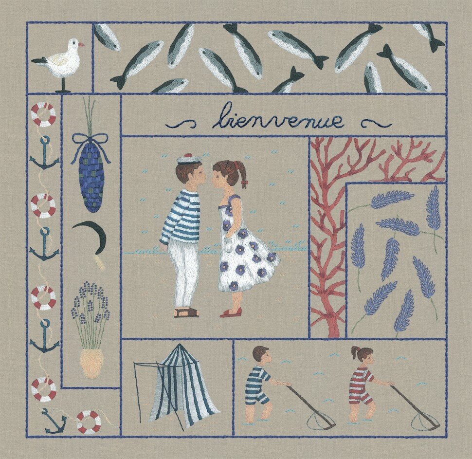 Набор для вышивания Le Bonheur des Dames #7707 July (Июль), Гладь, 22 х 22 см