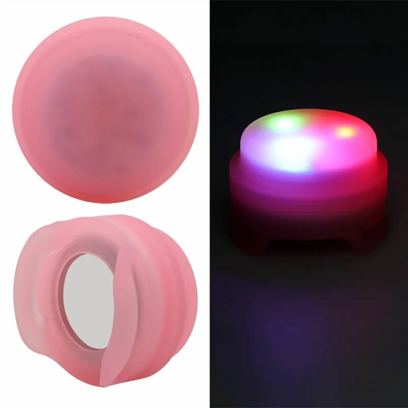 Чехол для трекера AirTag светящийся с креплением на ошейник домашних животных Нежно-розовый