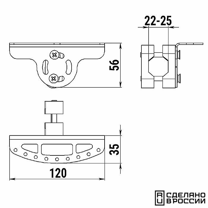 Площадка для блесен с креплением на леер 22-25 мм. (10269382)