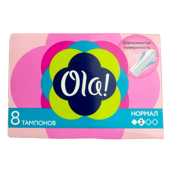 Тампоны женские гигиенические Ola! Normal Шелковистая поверхность, 8 шт