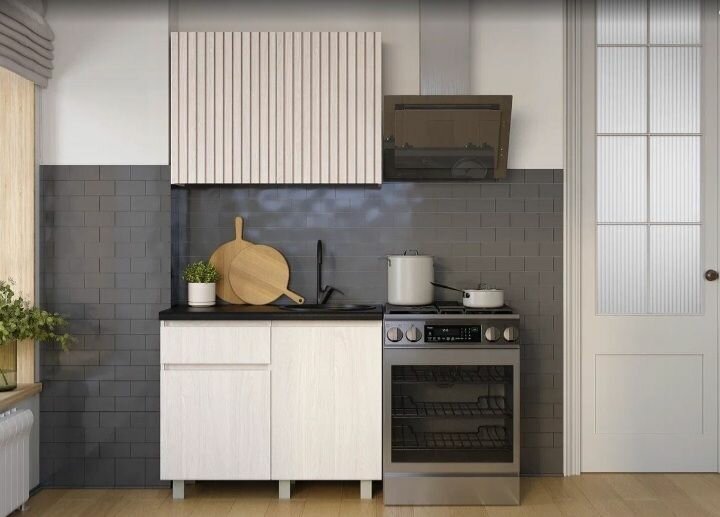 Кухня TREND 1.0м цвет ясень белый