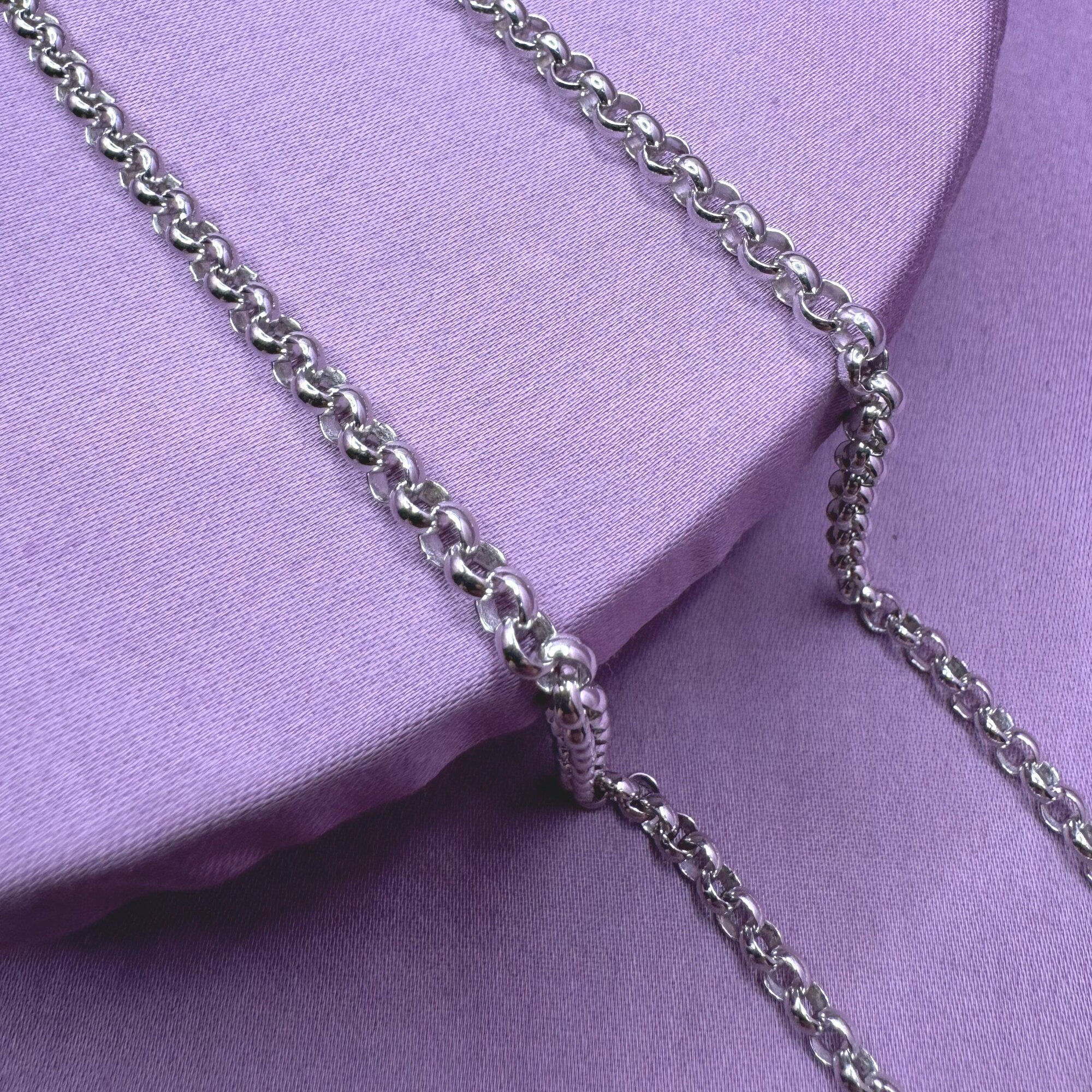 Цепь серебро, 925 проба, родирование