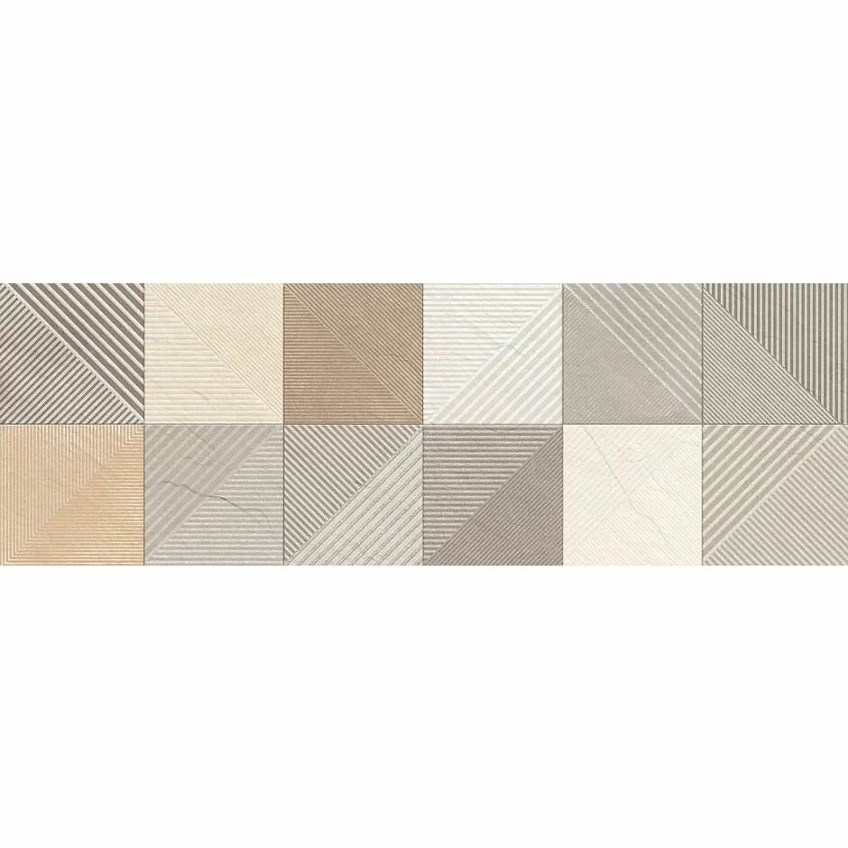 Керамическая плитка Delacora Safari 24.6x74 см для стен в ванной и туалете белая бежевый