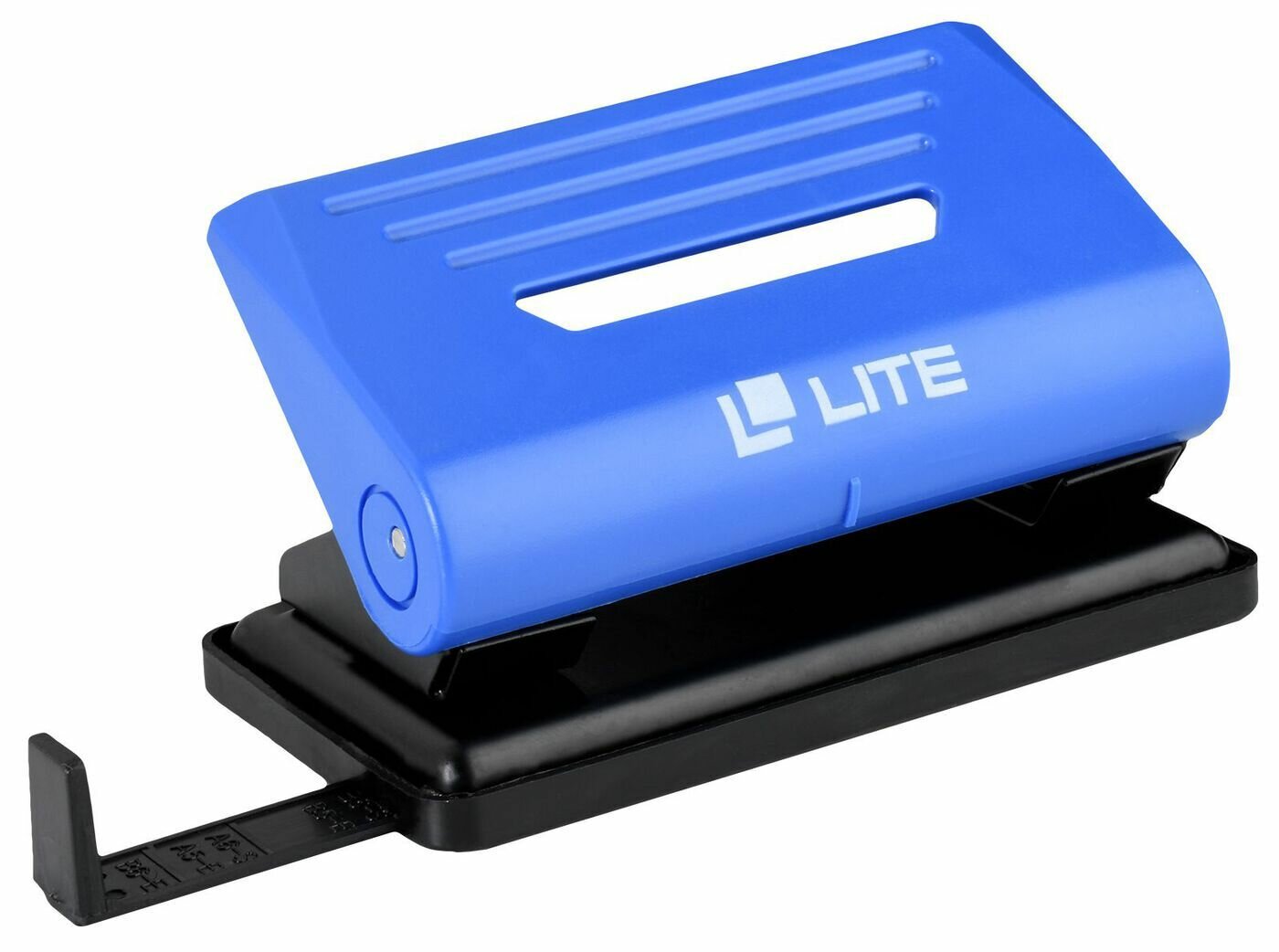 Дырокол LITE стандартный до 10 листов 2 отверстия пластик синий