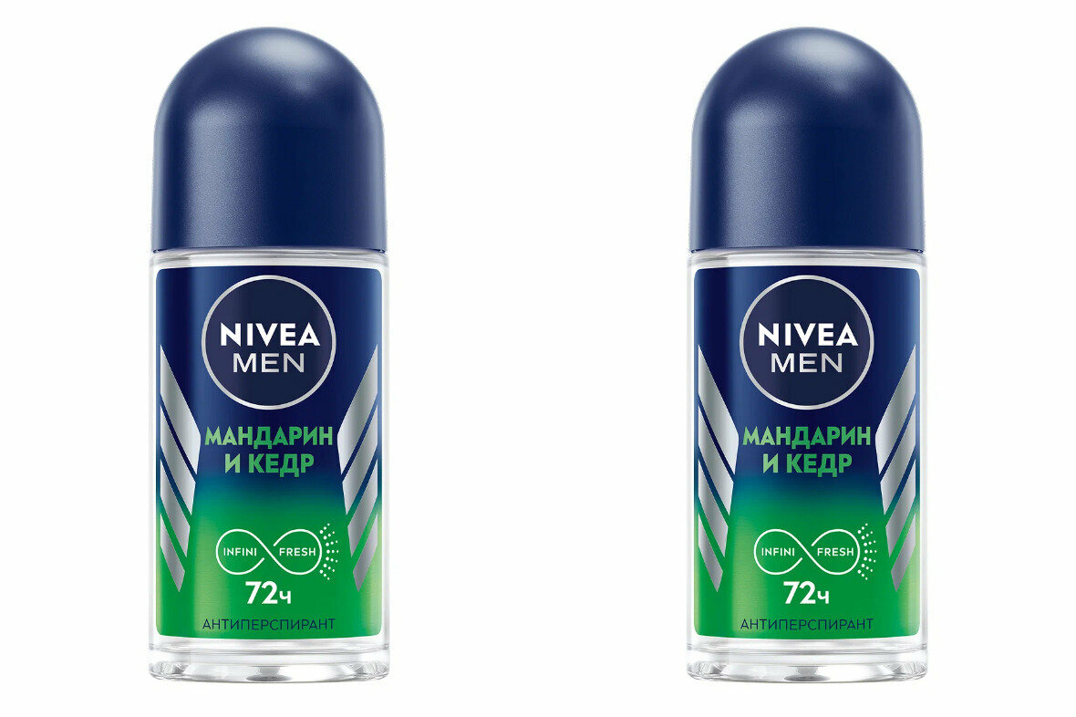 Дезодорант Nivea, Мандарин и кедр, 50 мл, 2 уп