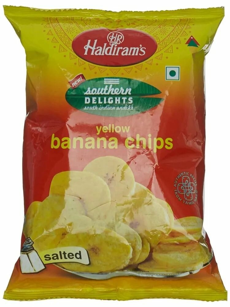 Банановые чипсы с солью (Yellow Banan Chips) Haldirams, 180 г