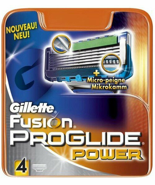 GILLETTE Кассеты FUSION PROGLIDE Power (4шт.)