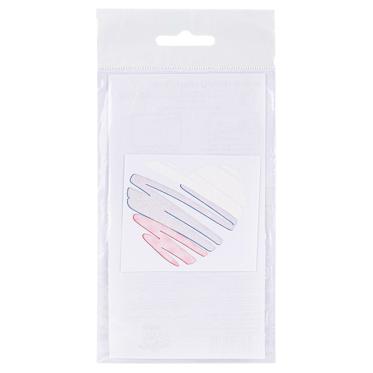 Термоаппликация "Gamma" Термотрансфер "M" №05 1 шт M-518 Сердце триколор 6х5 см