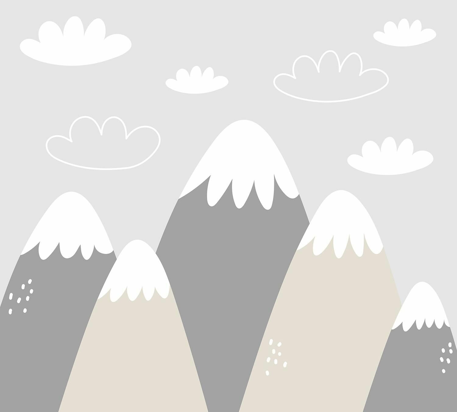 Фотообои/ F-358 Облака над заснеженными горами 300х270-1Divino