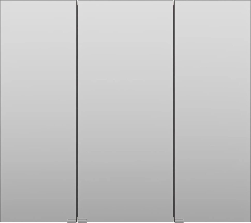 Зеркальный шкаф 90x80 см белый глянец R Misty Аура Э-Аур02090-01