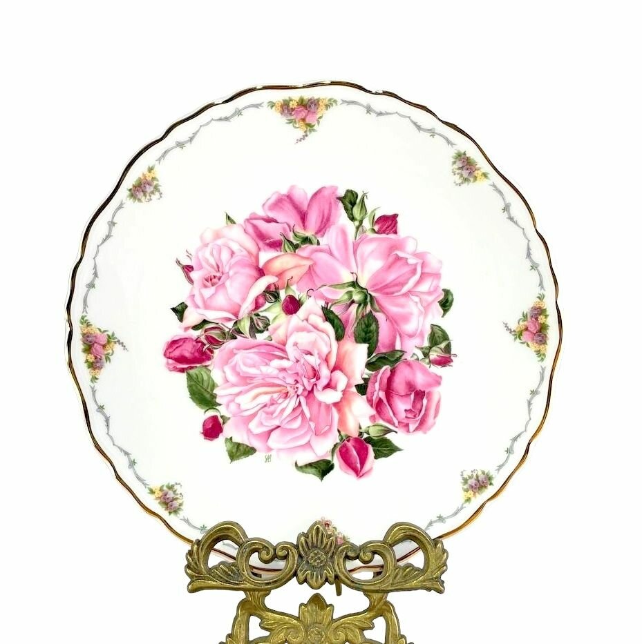 Декоративная тарелка Albertine Rose, Royal Albert, фарфор, винтаж. Англия