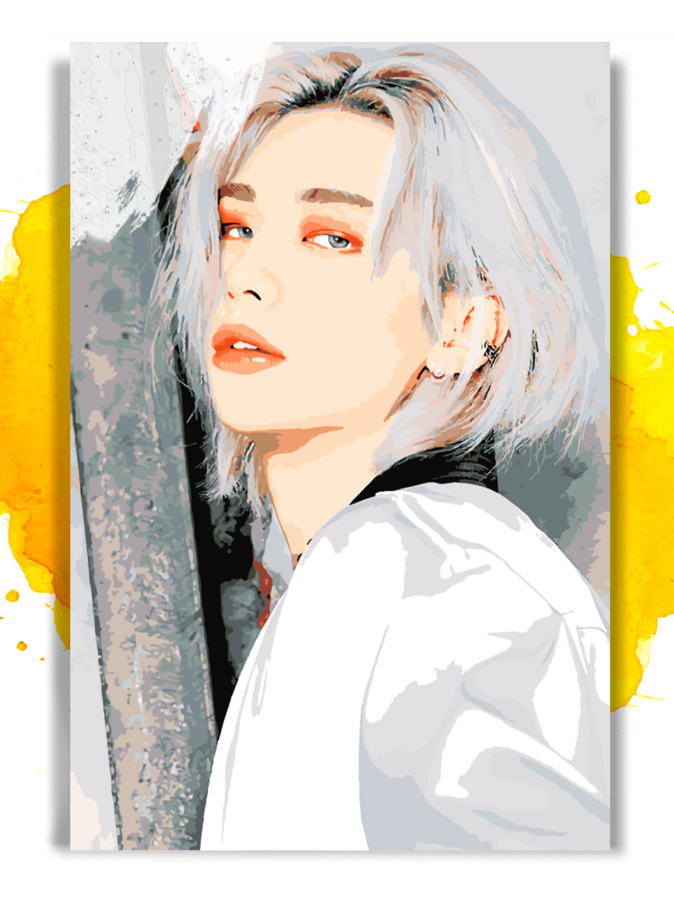 Картина по номерам на холсте Stray Kids Hyunjin Хёнджин, 40 х 60 см