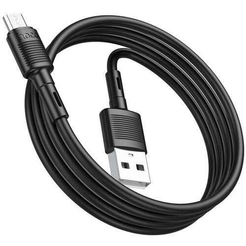 Кабель USB-Am/MicroBm 2.0 Hoco X83 Black - 1м черный