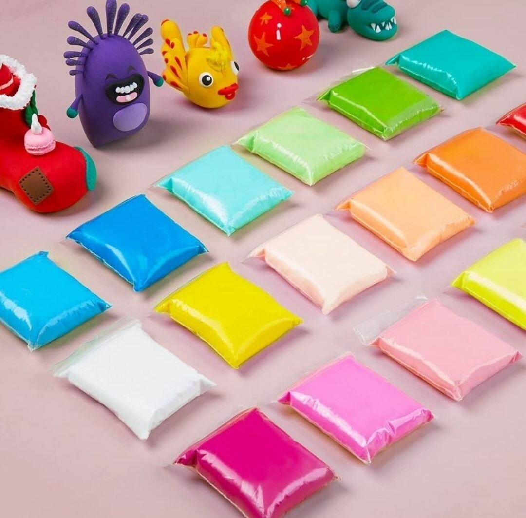 Супер лёгкий воздушный пластилин 12шт.