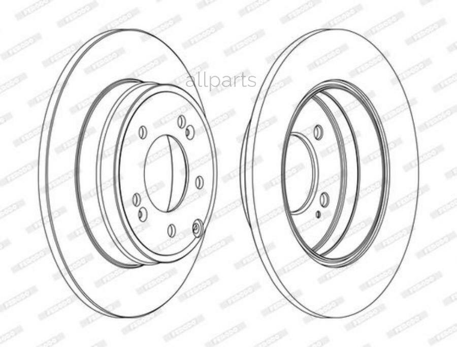 FERODO DDF1787C Ferodo DDF1787C Диск тормозной задний (комплект - 2 шт.)