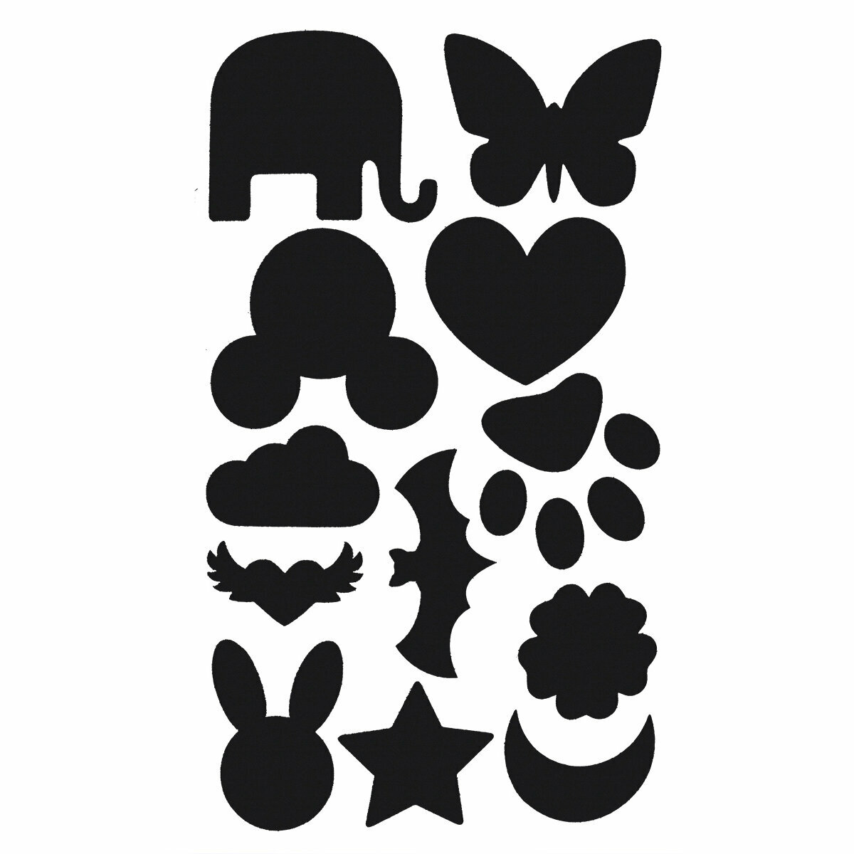 AC05 Набор заплаток самоклеящихся фигурных, ткань, 145x245мм (черный (black))