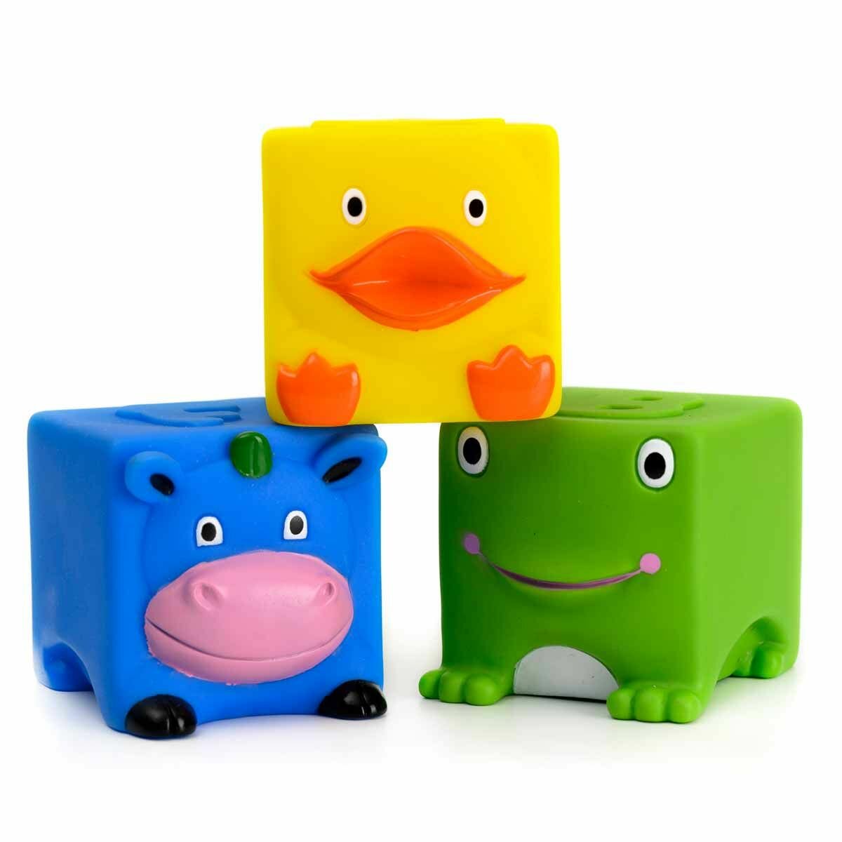 Набор для купания ванны три кубика ABF, Капитошка, 6x6 см