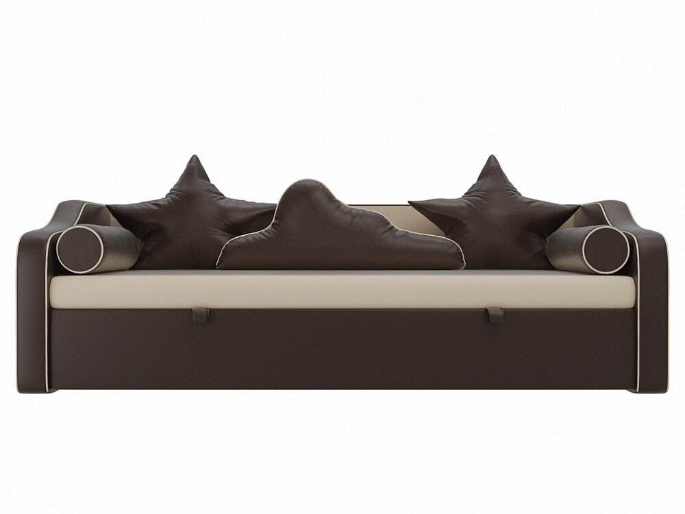 Детский диван Рико Коричневый Экокожа, 209х102х75 см, с ящиком для белья