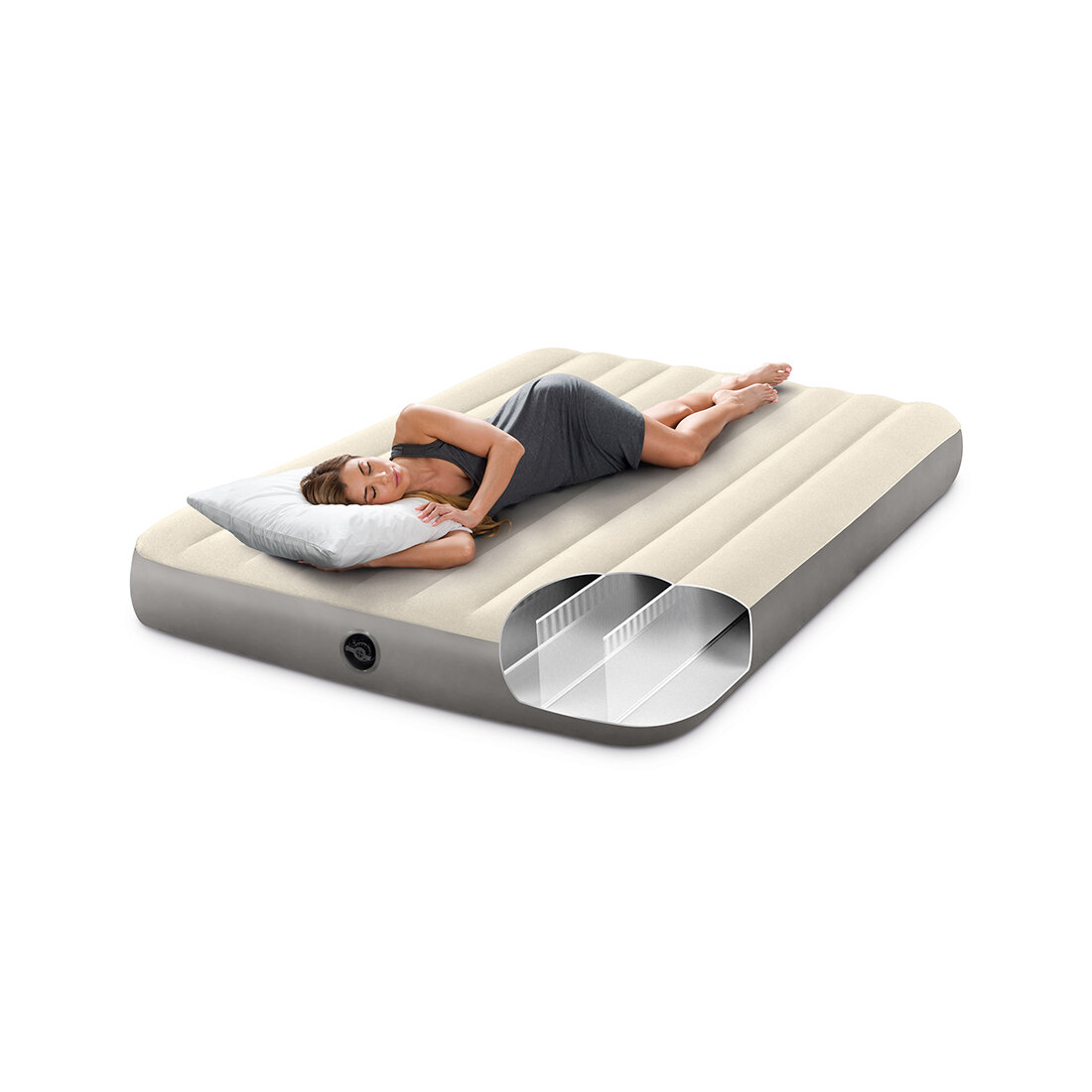 Матрас надувной INTEX DELUXE SINGLE-HIGH 64103, 152х203х25 см