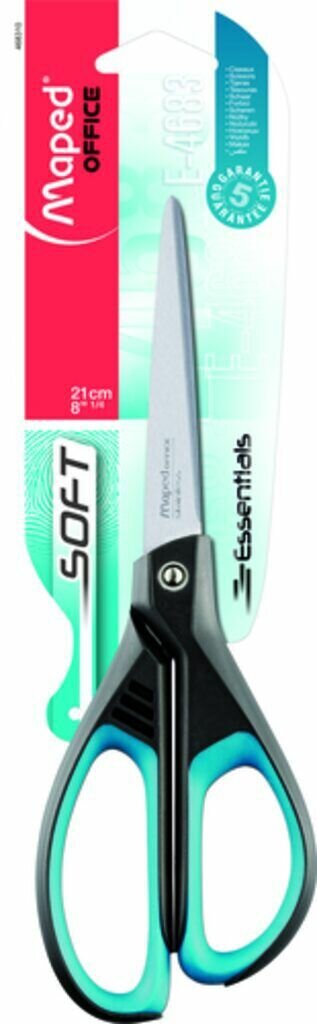 Ножницы MAPED "Essentials soft" 21 cм асимметричные, прорез. ручки