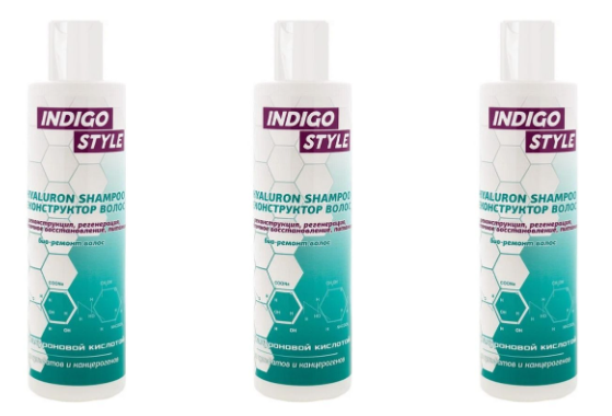 Шампунь Indigo Гиалурон-Реконструктор волос, 200 мл, 3 шт