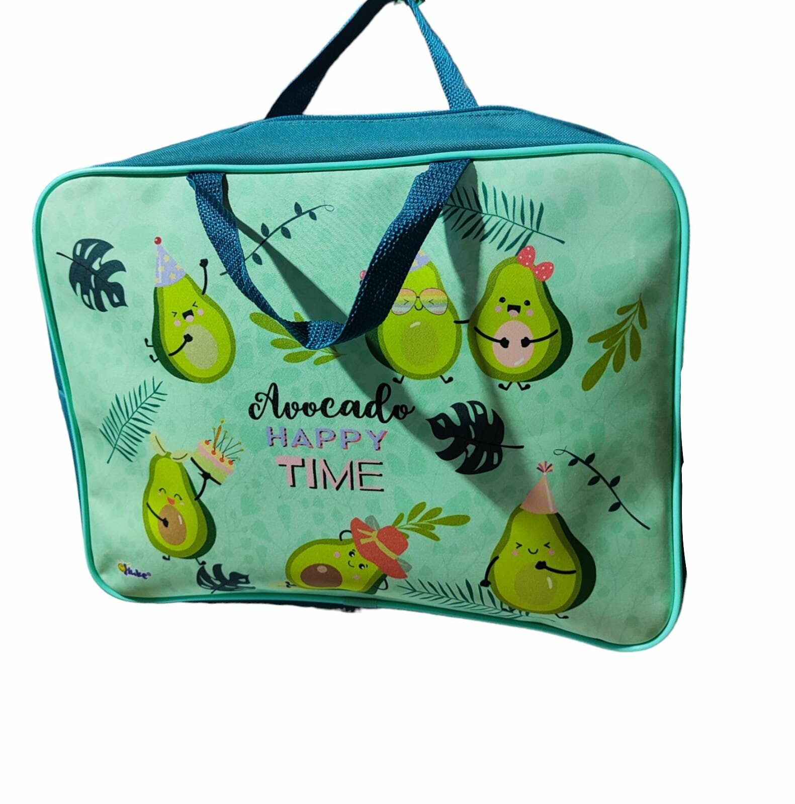 Папка с ручками А4 текстильная для тетрадей, труда, изо, 1 отделение "авокадо" 350*265*80мм