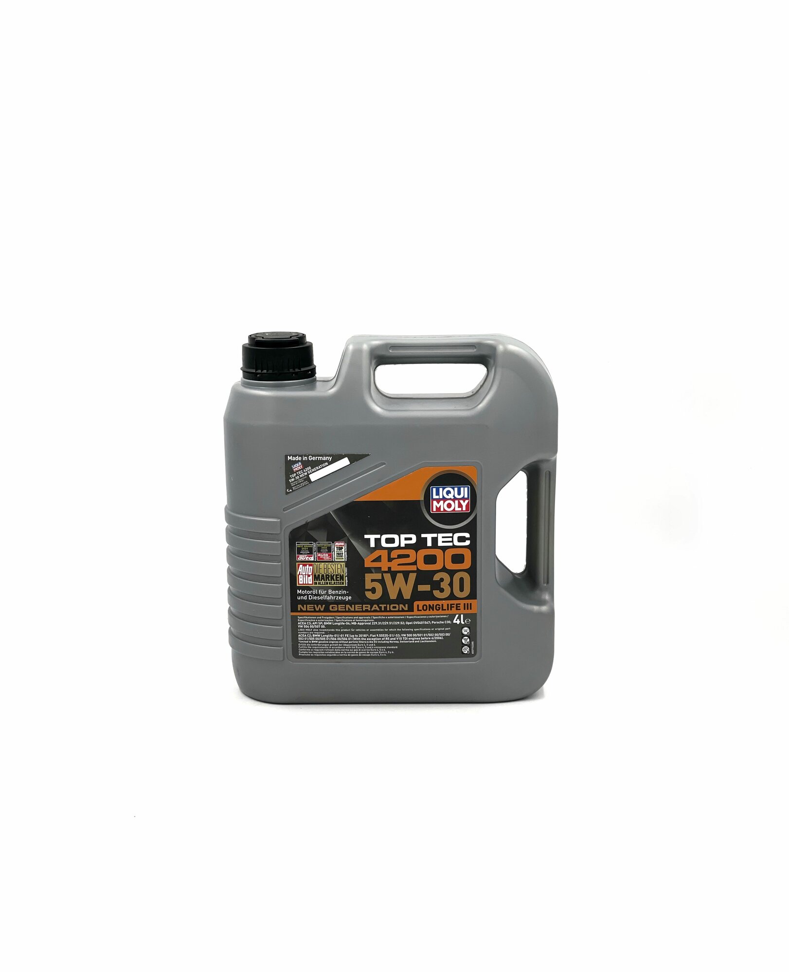 Масло моторное Liqui Moly Top Tec 4200 New Generation Longlife III 5w-30, синтетическое 4л