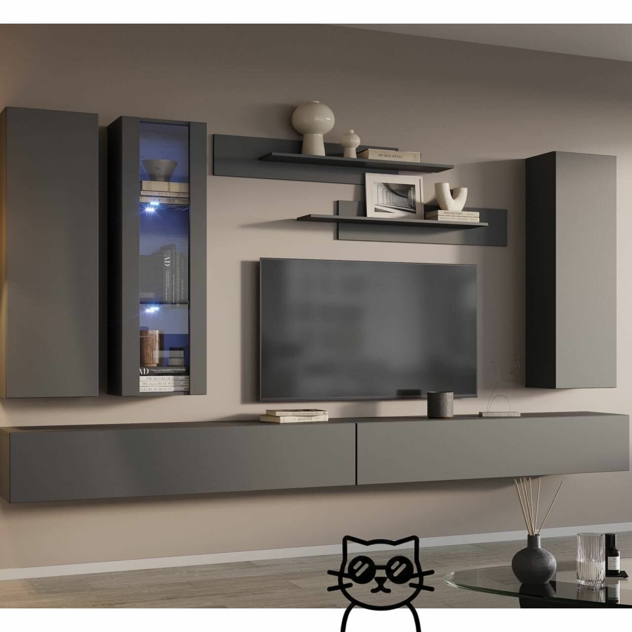 Гостиная №9 Поинт Серый графит