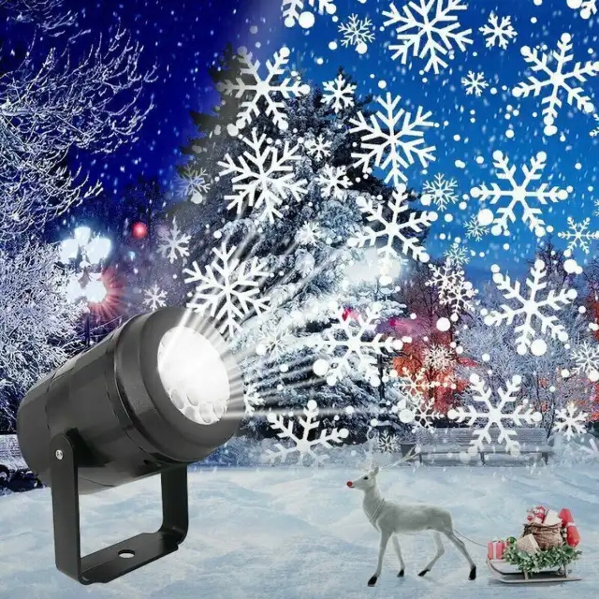 Новогодний проектор снежинки / новогодний декор для дома / гирлянда ...