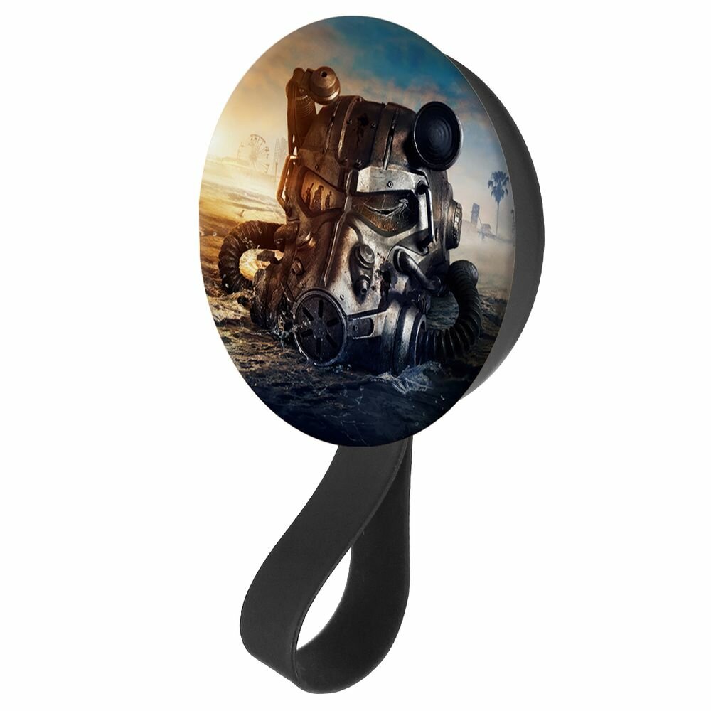 Кольцо-держатель с зеркалом Krutoff для телефона Фоллаут (Fallout) - Шлем Т-60