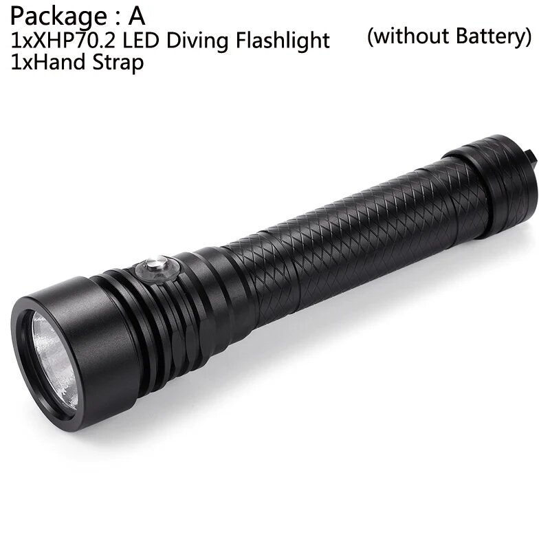 Новинка, белый/желтый свет, фонарь для дайвинга XHP70.2, светодиодный водонепроницаемый подводный фонарь для ловли рыбы, фонарь для кемпинга, тактический фонарь 26650