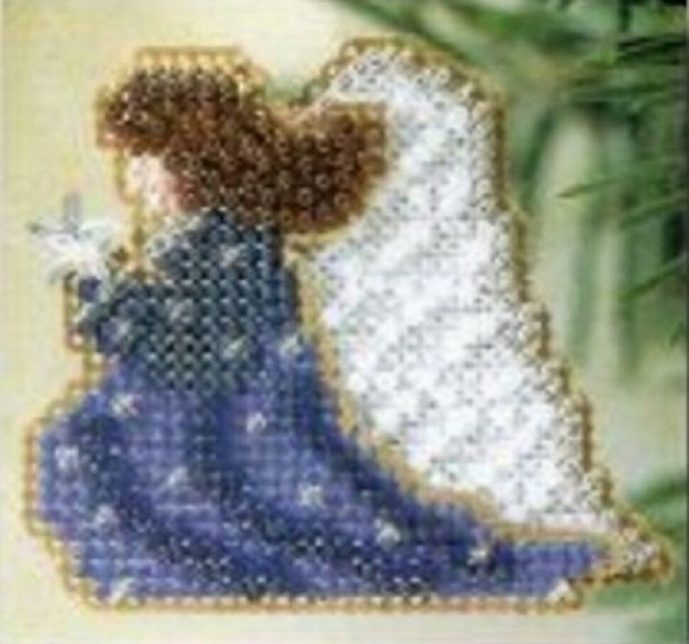 Набор для вышивания Mill Hill #H107 Сверкающий ангел, Счетный крест, 6.35 x 6.35 см