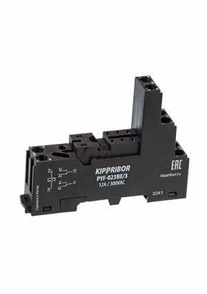 PYF-023BE/3, 3-ярусная колодка с винтовыми клеммами для реле MPR 2-х конт, тип PYF