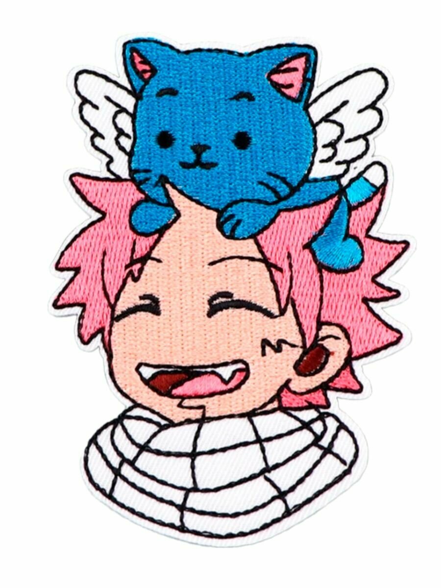 Нашивка термоаппликация Нацу для косплея из аниме Хвост феи Fairy Tail