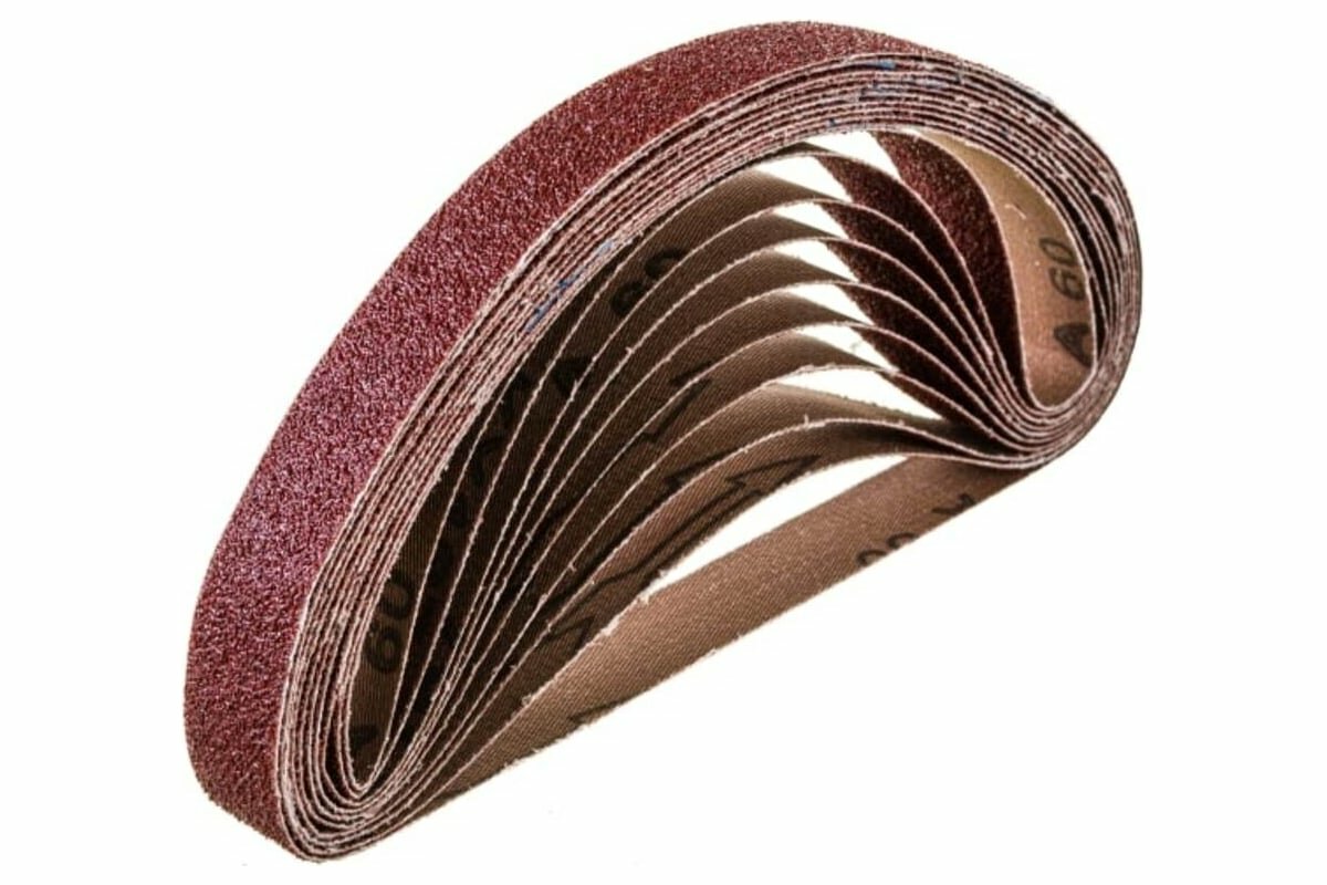 YATO Шлифовальные ленты 20x520 мм Р 80 зерно 80, 10 шт YT-09748 для ручной шлифовки