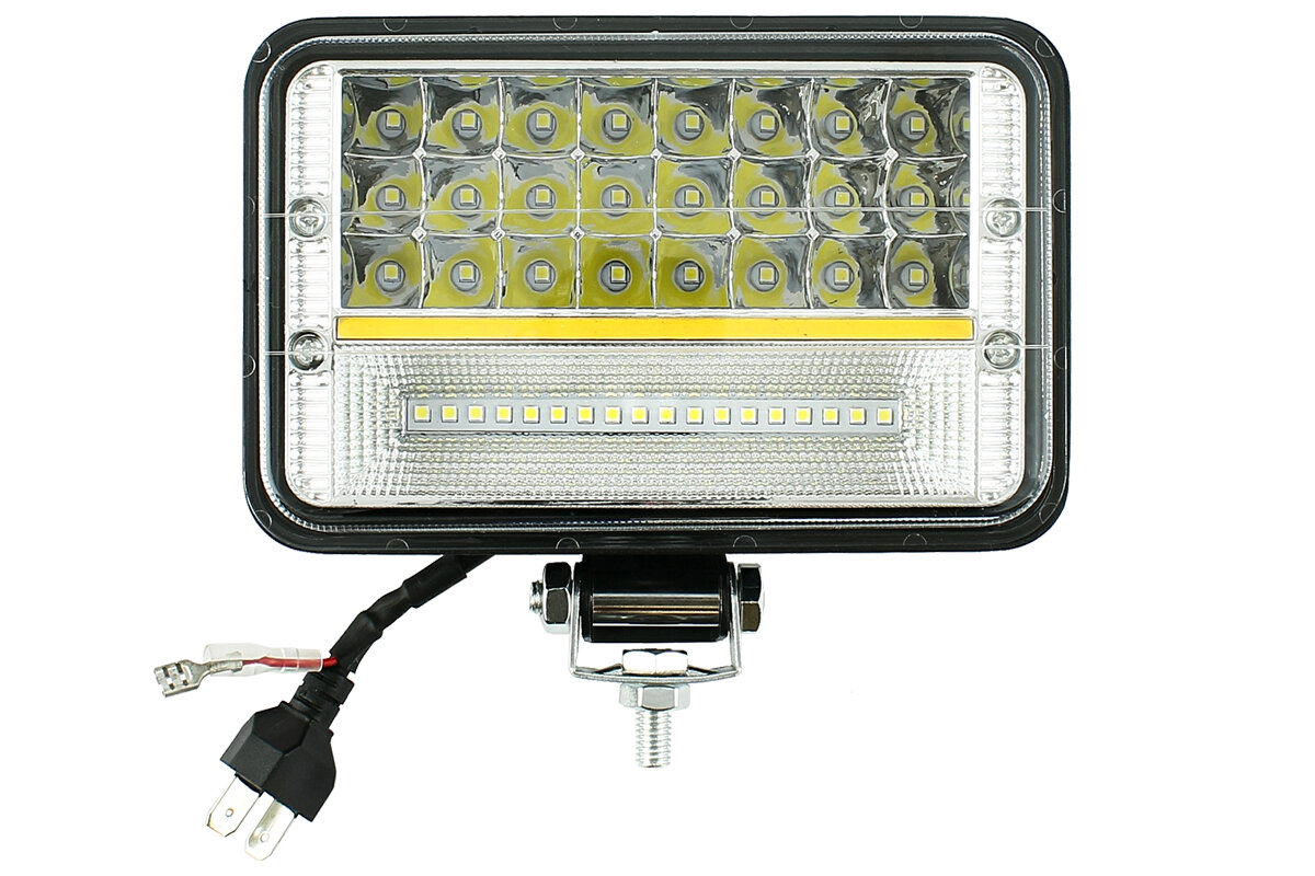 Фара светодиодная противотуманная и рабочего света 12-80V, 131W (168х110мм, 42LED) Вспышки ФСО