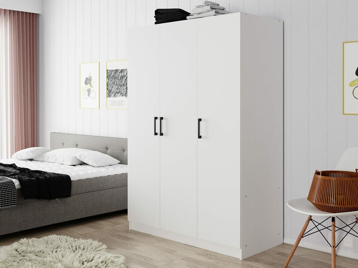 Распашной шкаф Бьянка 3 Белый 101 NW 160*45*260 см GOODFORM Для одежды, в прихожую,