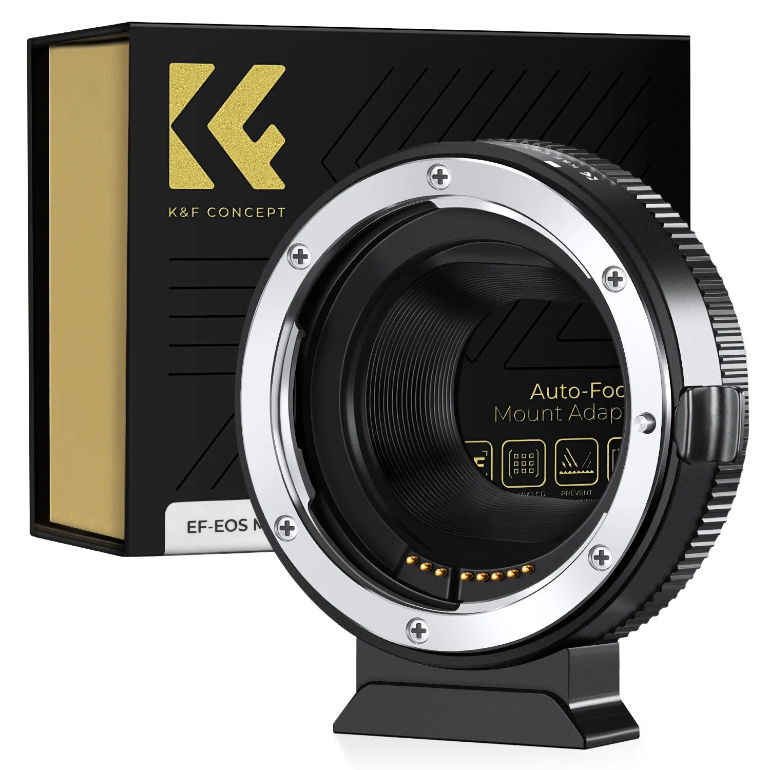 Адаптер объектива K&F CONCEPT EF-EOS M(AF)
