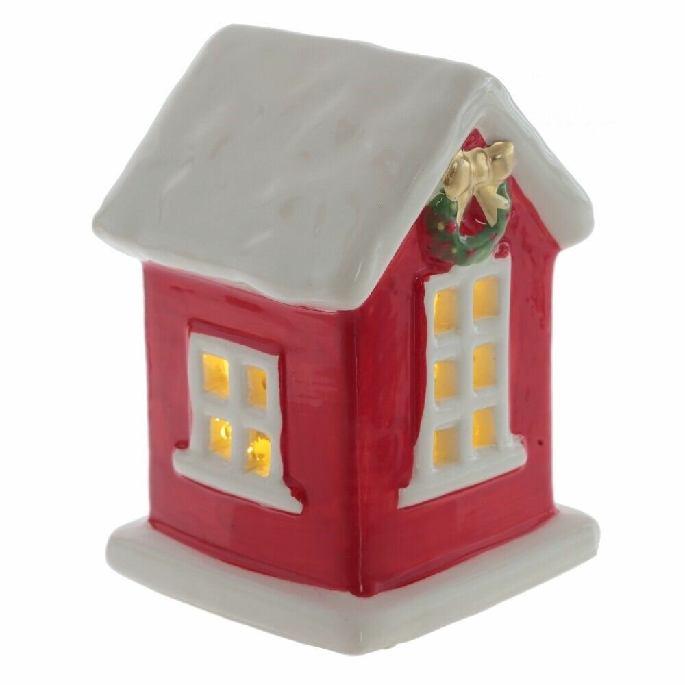 Фигурка декоративная "Домик" с подсветкой, 8х8х11 см