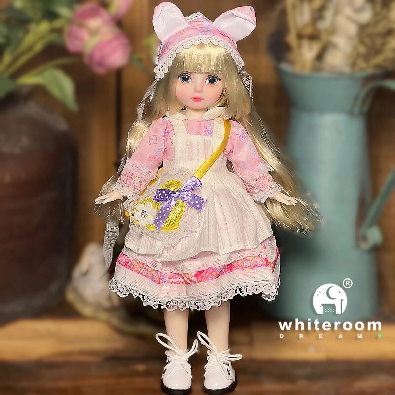Шарнирная кукла Whiteroom 30 см винил сероглазая Doll with clothes 10, 30cm BJD DOLL