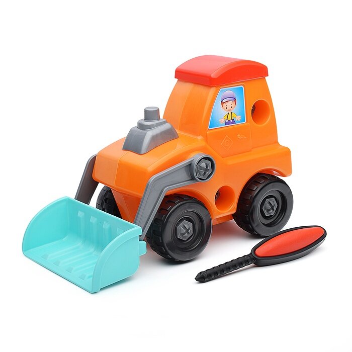 Игрушка-конструктор Стром "Трактор Кузя", 19 деталей, отвертка, 22 см