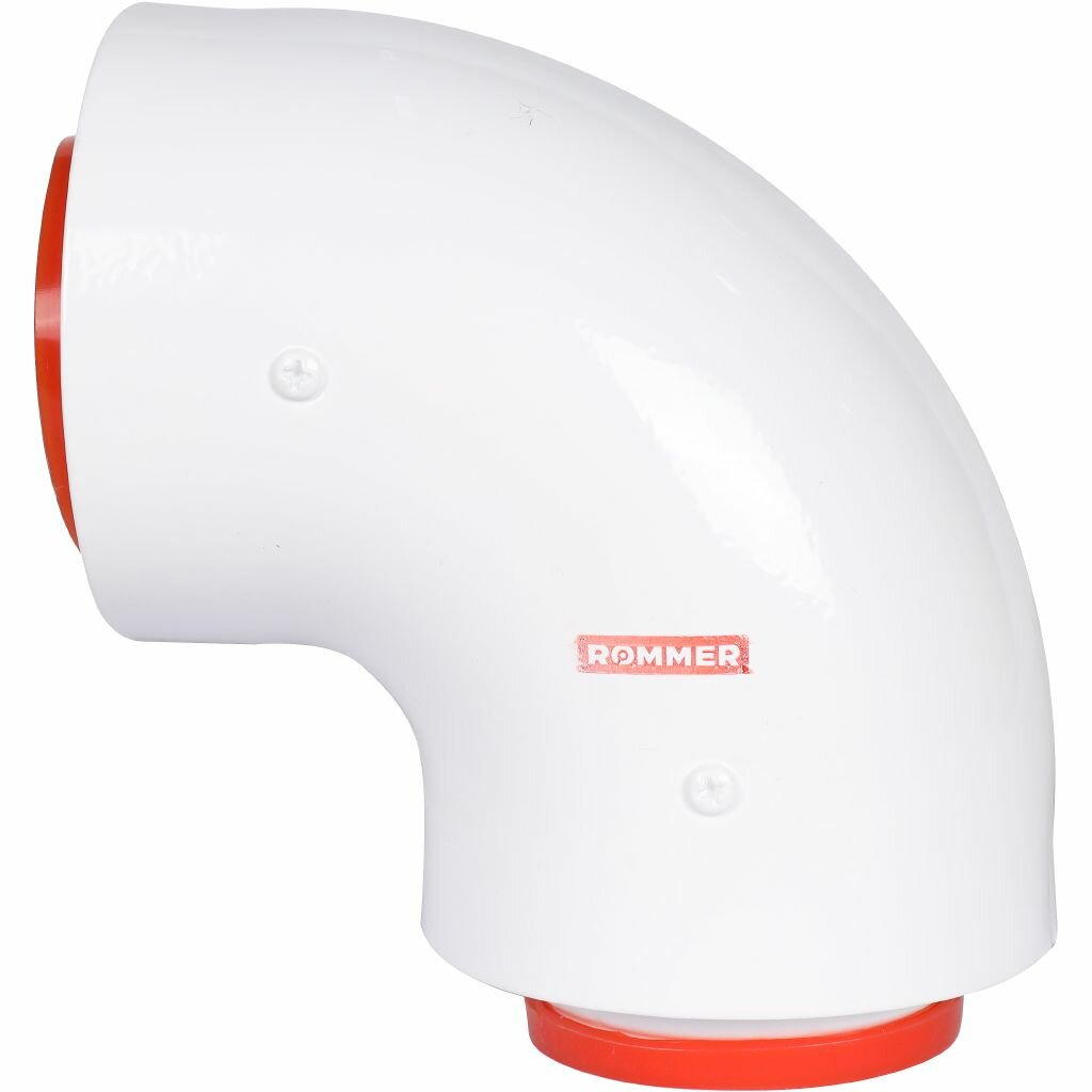 Начальный участок ROMMER 90 гр для коаксиальных дымоходных систем 60/100 мм (хомут и втулка D60 L50 в комплекте) RCA-6010-210190