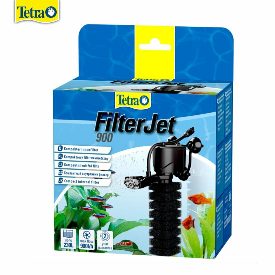 FilterJet 900 фильтр внутренний Tetra компактный для аквариумов 170-230л, 900л/ч, 12Вт
