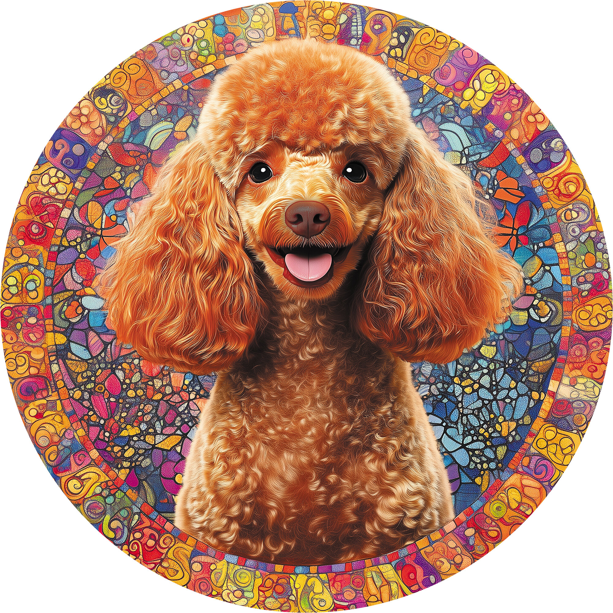 Деревянный пазл Рыжий пудель коллекции "Мир собак" / 30х30см, 260 деталей / Подарок для взрослых и детей