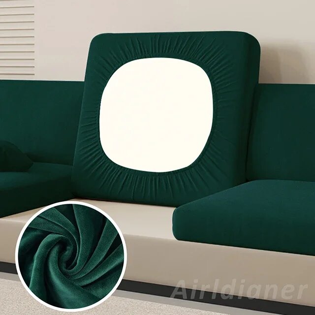 Бархатный чехол для дивана airldianer Normal Size (M)-1pc, Изумрудный, Dark green