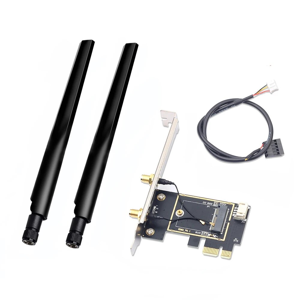 Преобразователь M.2 в PCI Express TelDaykemei для Wi-Fi Bluetooth AX210 AX200