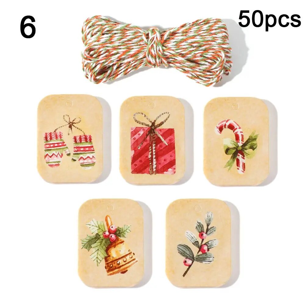 Рождественские бирки из бумаги 6