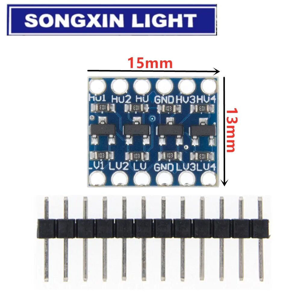 Преобразователь уровней I2C 5В-3.3В, 4 Channel, SONGXIN LIGHT