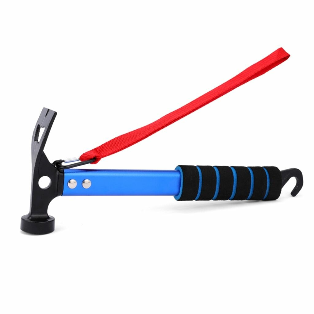 Напольный молоток для забивания гвоздей в пол из алюминиевого сплава с губчатой ручкой, синей ручкой и черной головкой молотка