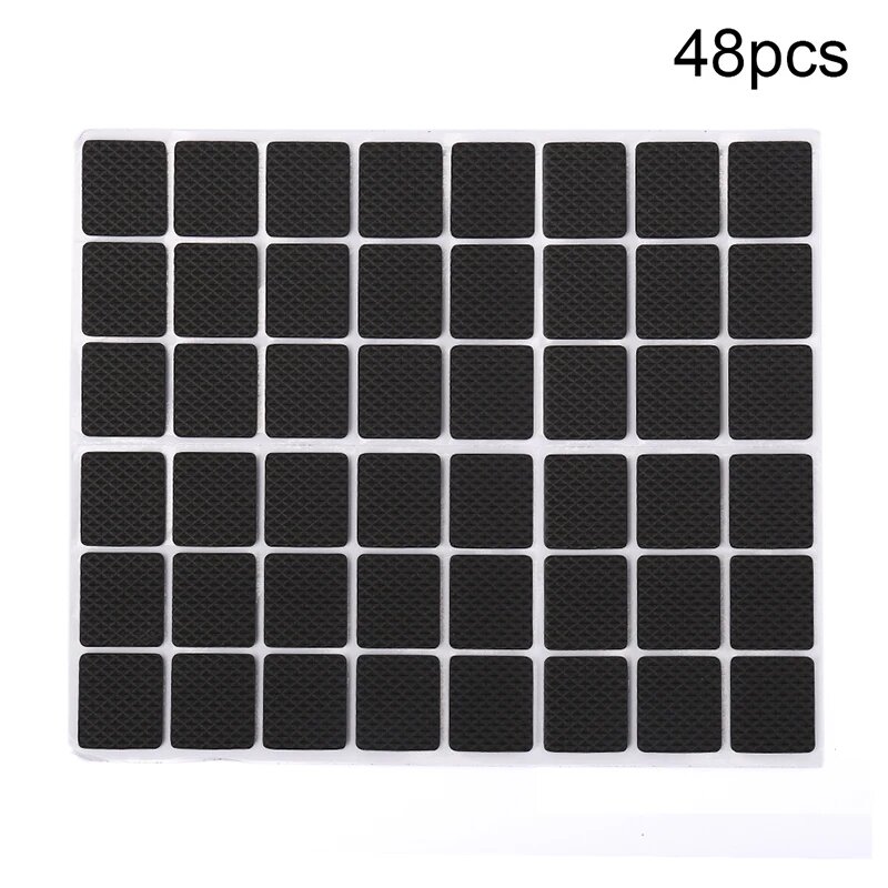 Накладки противоскользящие для мебели 48шт, 2.1x2.1x0.4cm